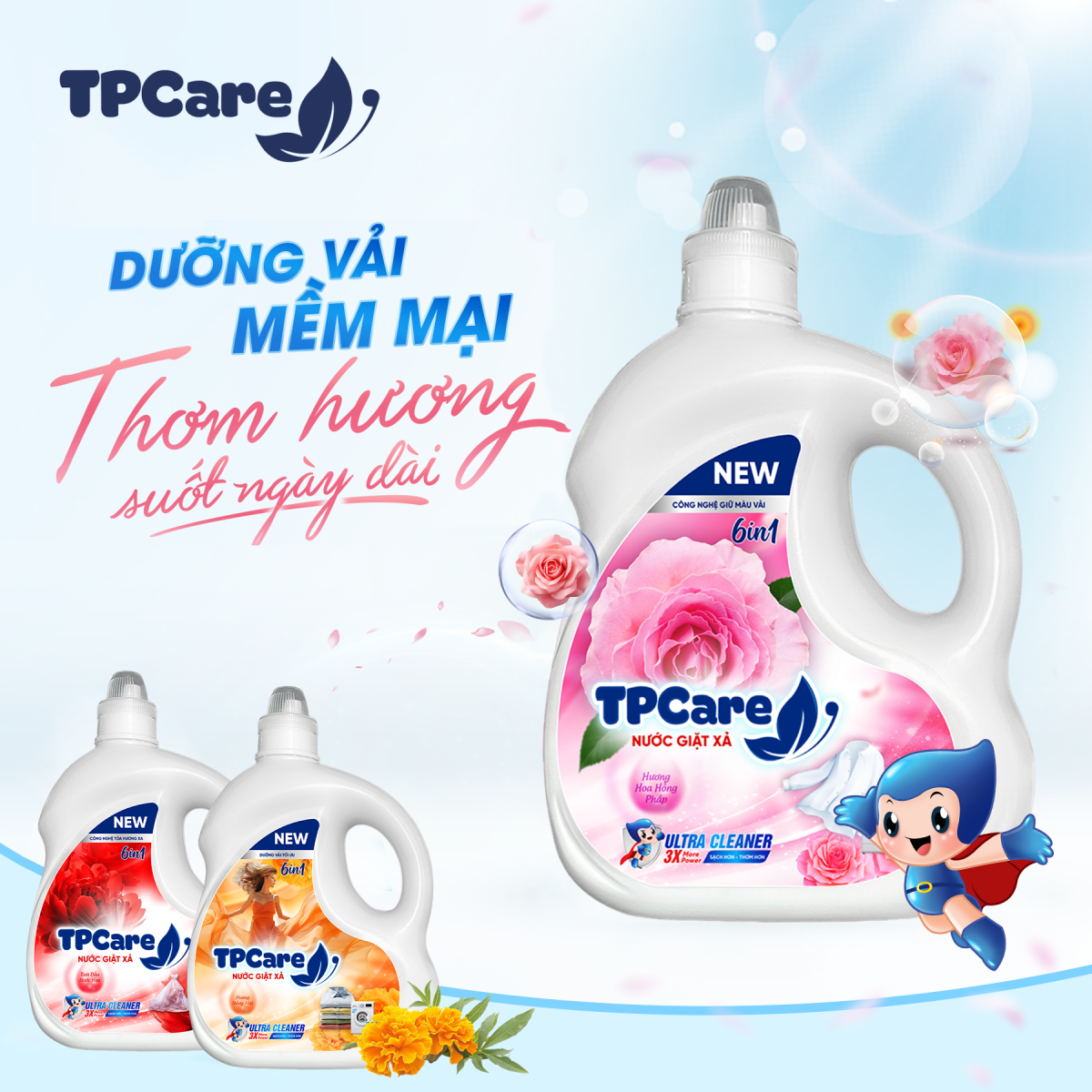 Nước giặt xả đậm đặc TPCare 6in1 phù hợp với loại vải nào?
